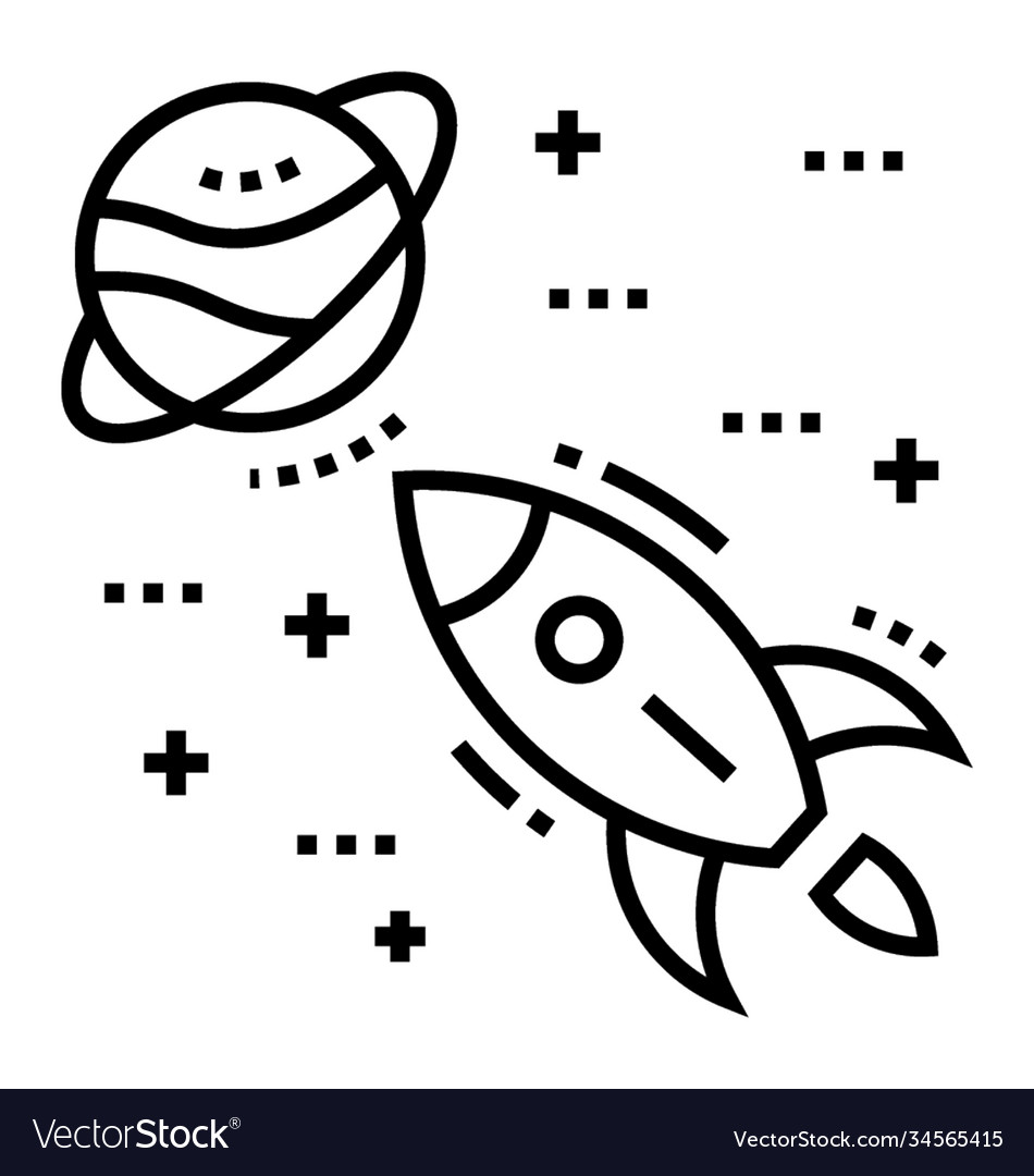Space rocket Royalty Free Vector Image - VectorStock
