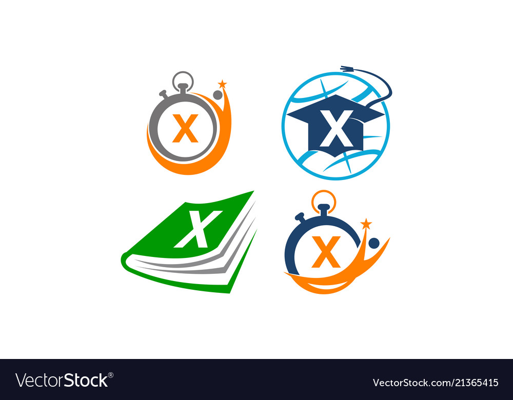 Symbol V Template Set Royalty Free Vector Image