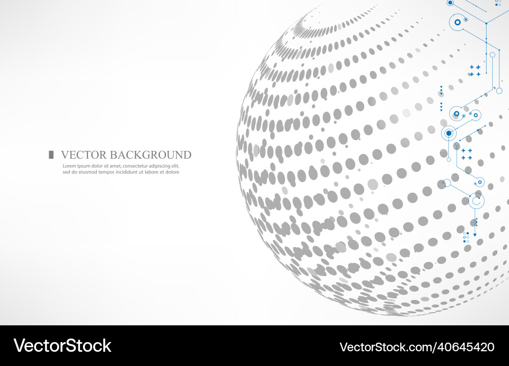 3D Global Dots Network Royalty Free Vector Image