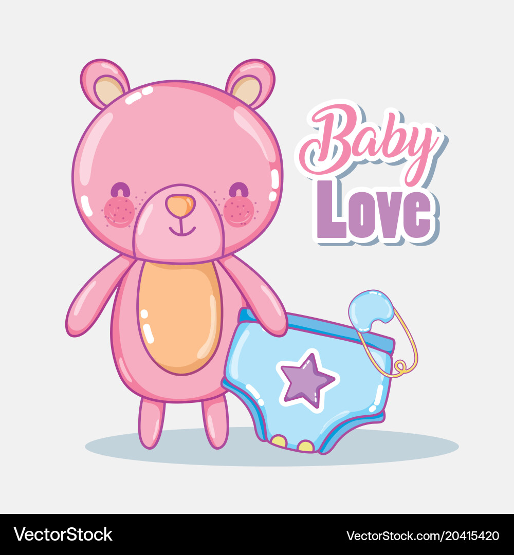 Baby love card Royalty Free Vector Image - VectorStock