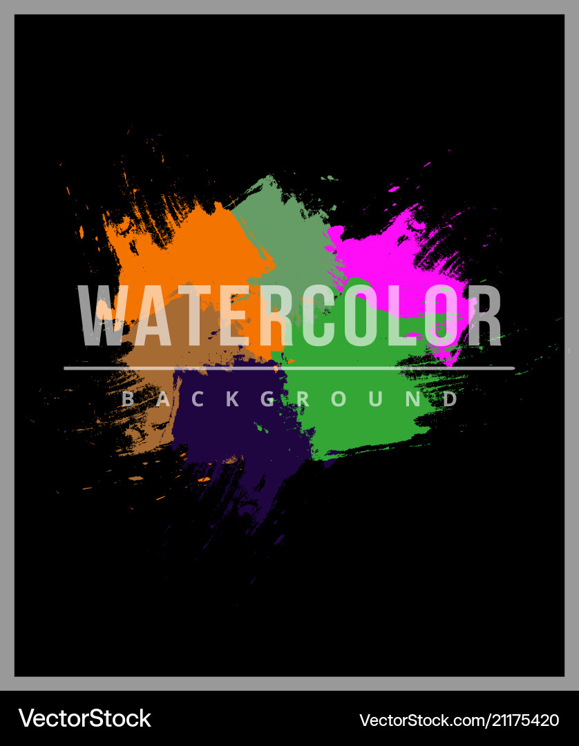 Banner with watercolor splashes Royalty Free Vector Image