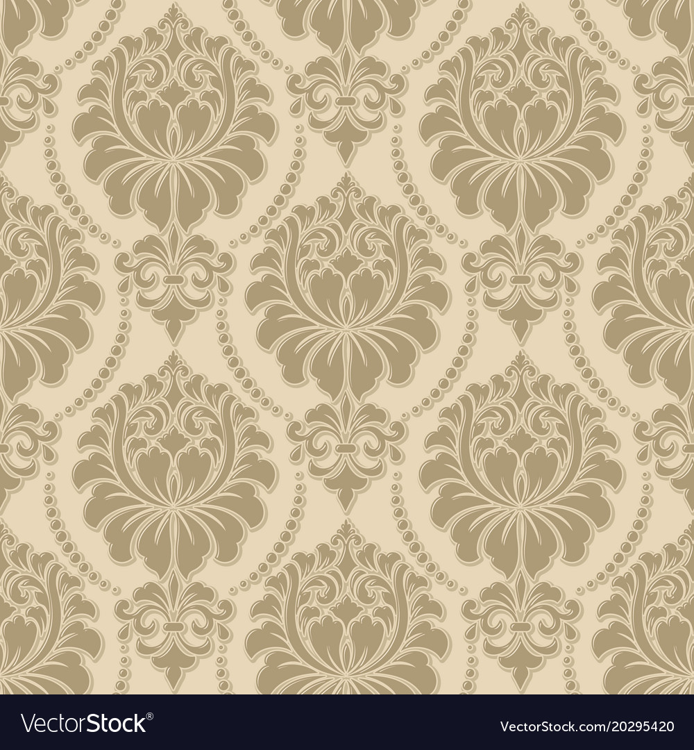 Damask seamless pattern background Royalty Free Vector Image
