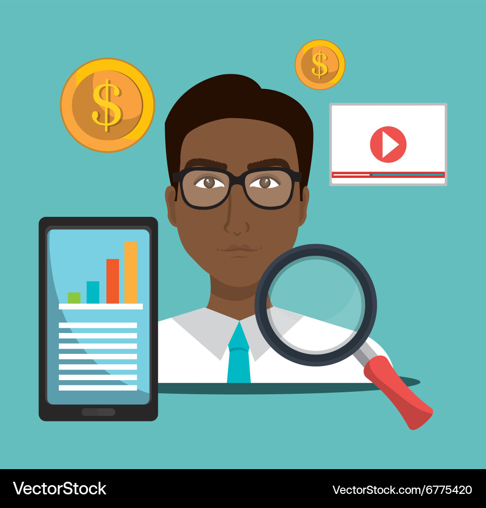 Digital marketing and sales Royalty Free Vector Image