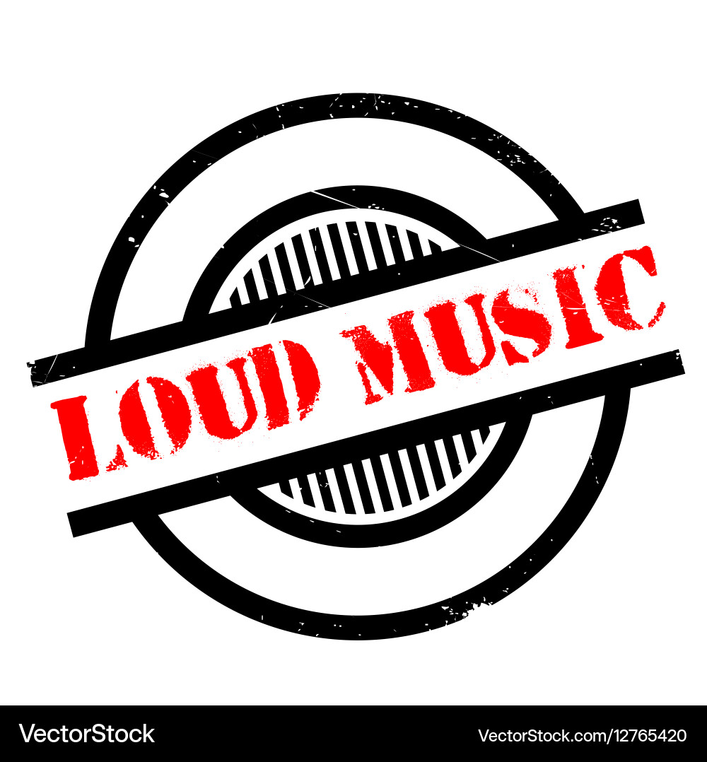 Loud music rubber stamp Royalty Free Vector Image