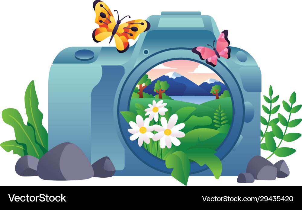 Nature photography concept Royalty Free Vector Image