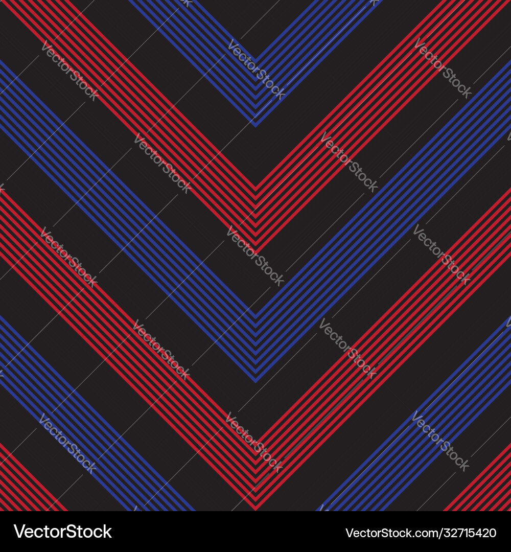 Red and blue chevron diagonal stripes seamless Vector Image
