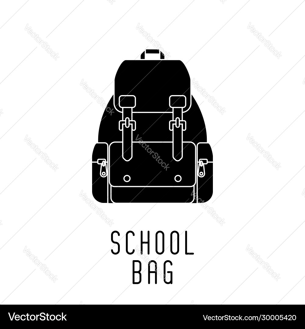 School bag icon Royalty Free Vector Image - VectorStock