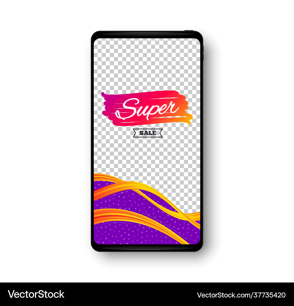 Super sale banner discount shape Royalty Free Vector Image