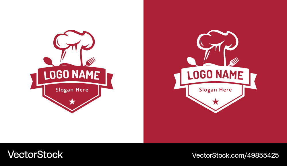 Food chef restaurant logo design template chef Vector Image