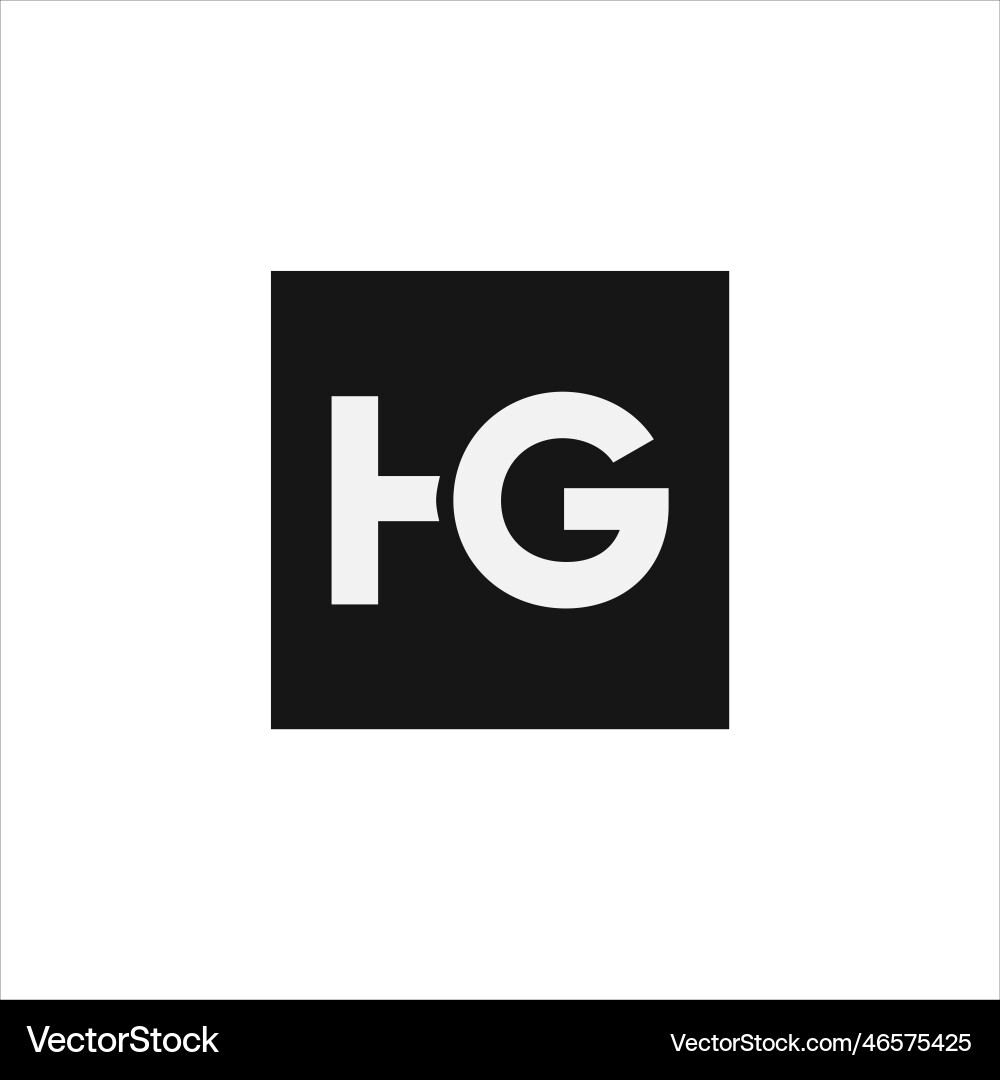 Letter hg logo design icon symbol Royalty Free Vector Image