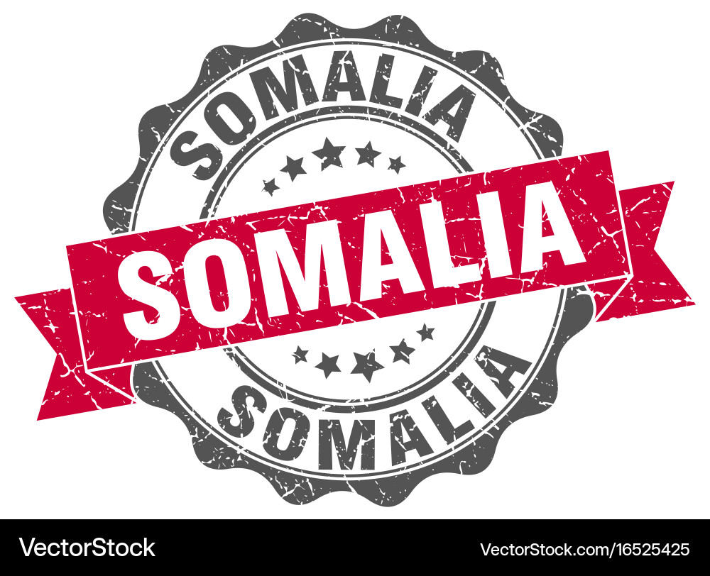 Somalia round ribbon seal Royalty Free Vector Image