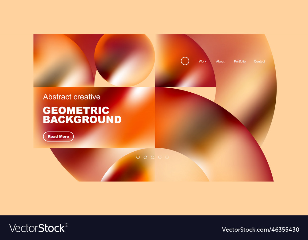 Abstract circles and round elements geometric Vector Image