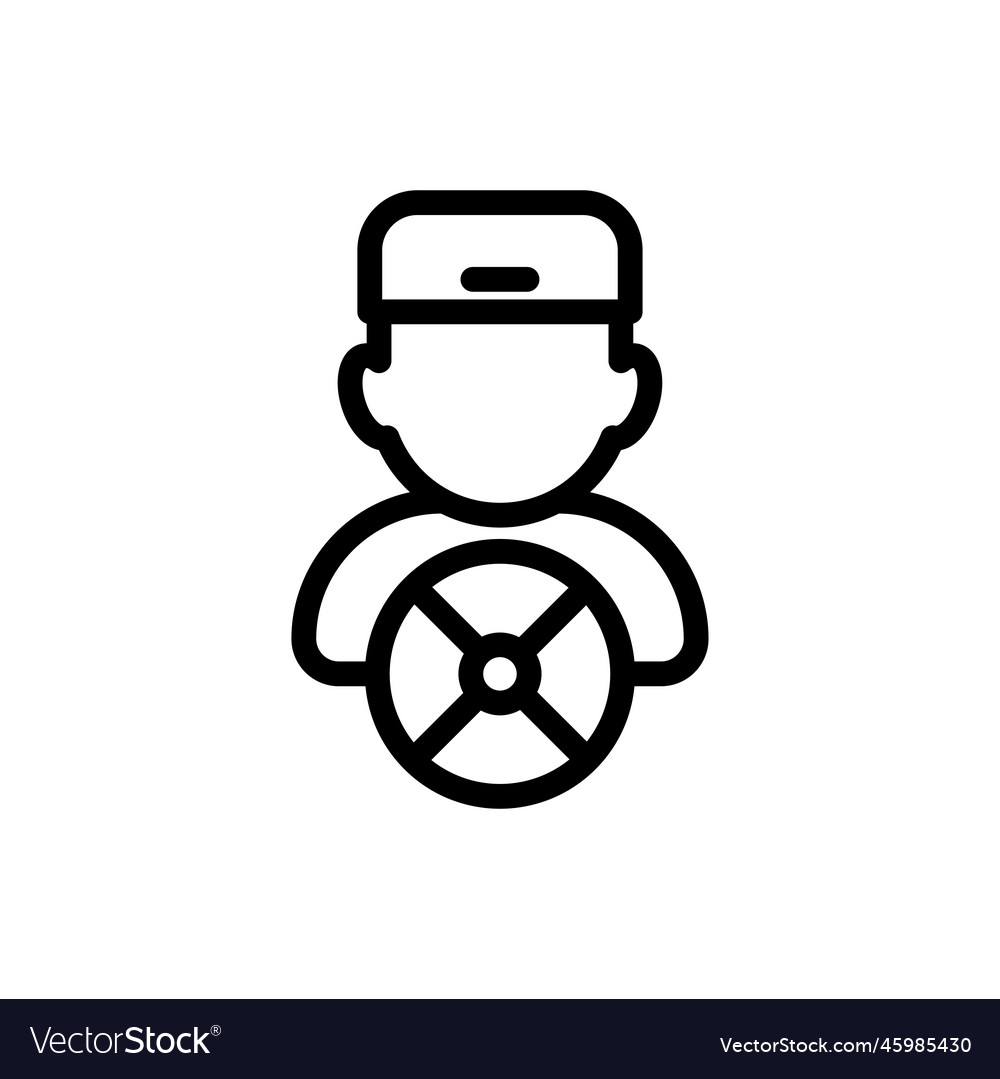 Driver profession icon isolated on black Vector Image