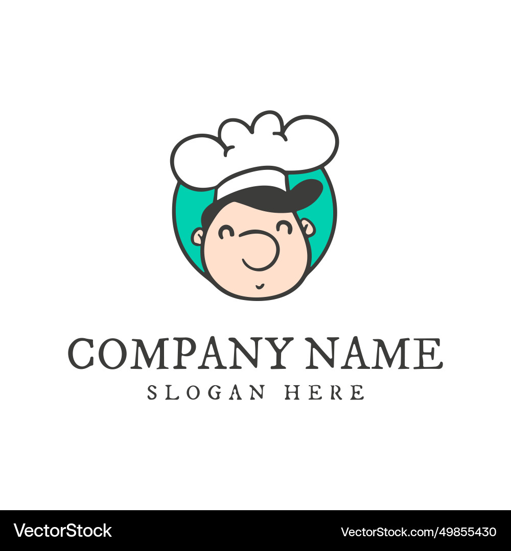Food chef restaurant logo design template chef Vector Image