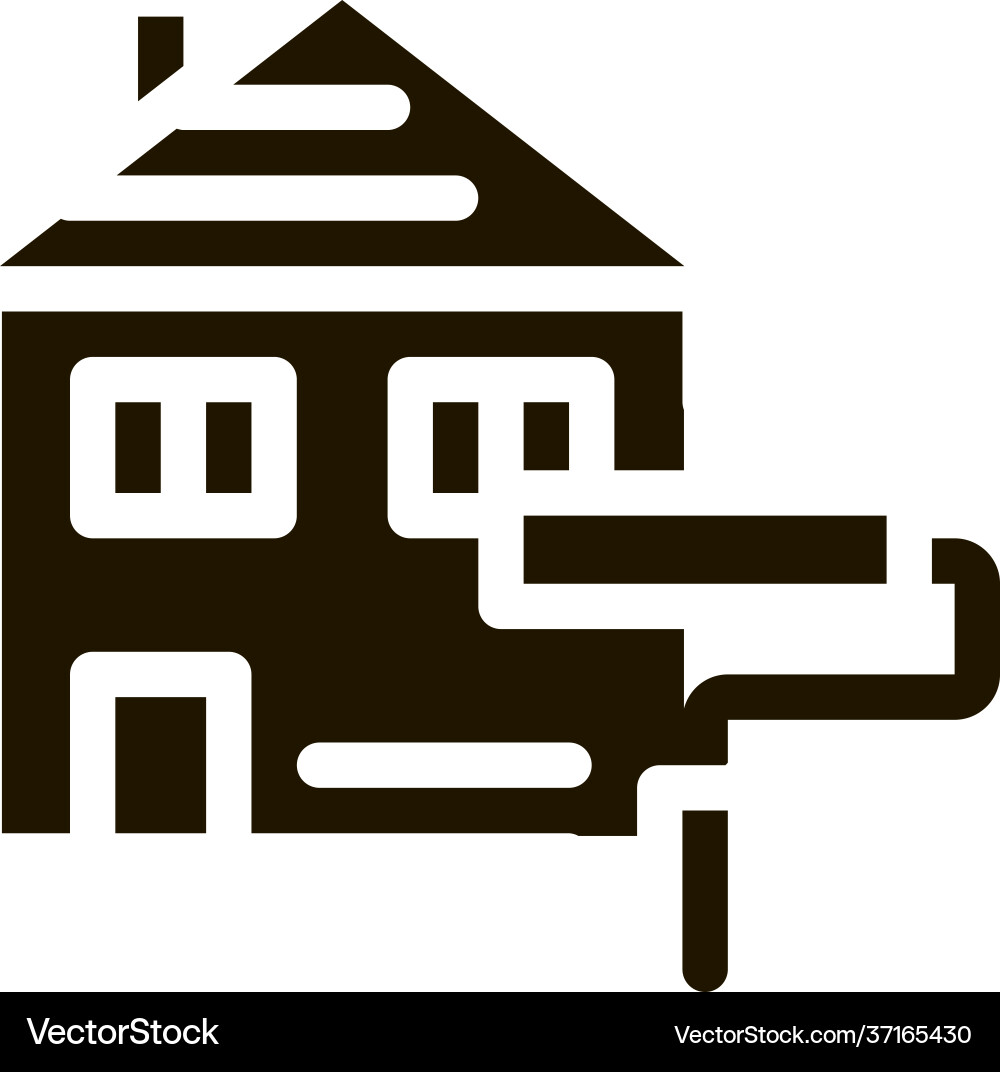 House painting icon glyph Royalty Free Vector Image