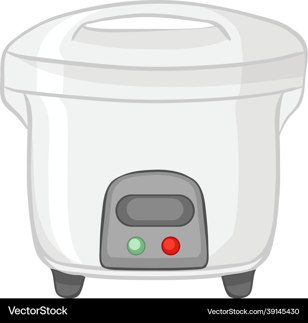 Rice cooker isolated on white background Vector Image