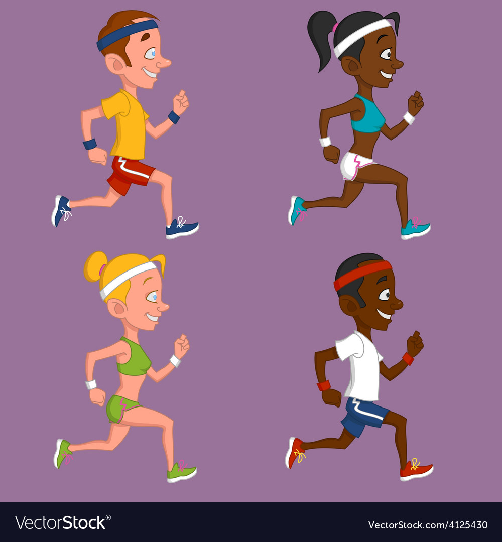 Runners Royalty Free Vector Image - VectorStock