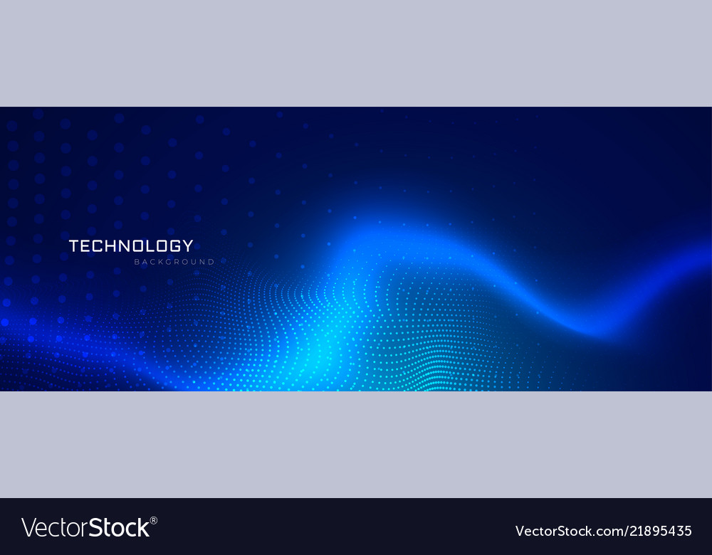 Abstract blue technology banner design Royalty Free Vector