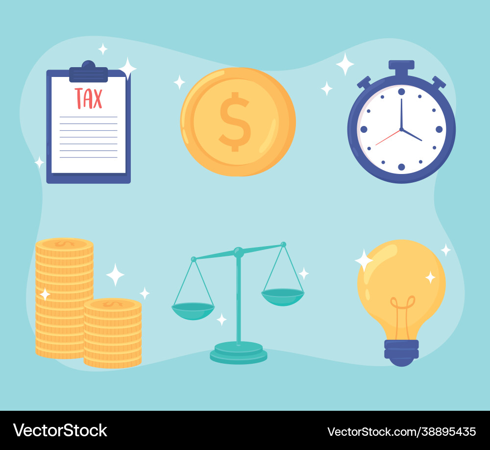 Balance money and time Royalty Free Vector Image