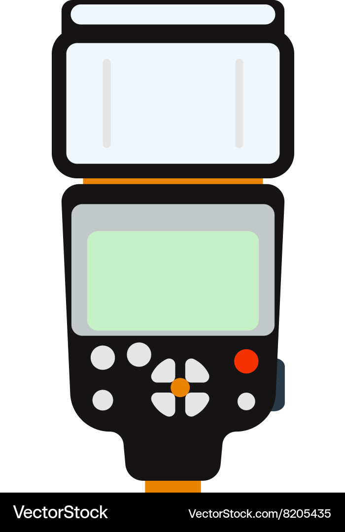 Camera flash speed photography white equipment Vector Image