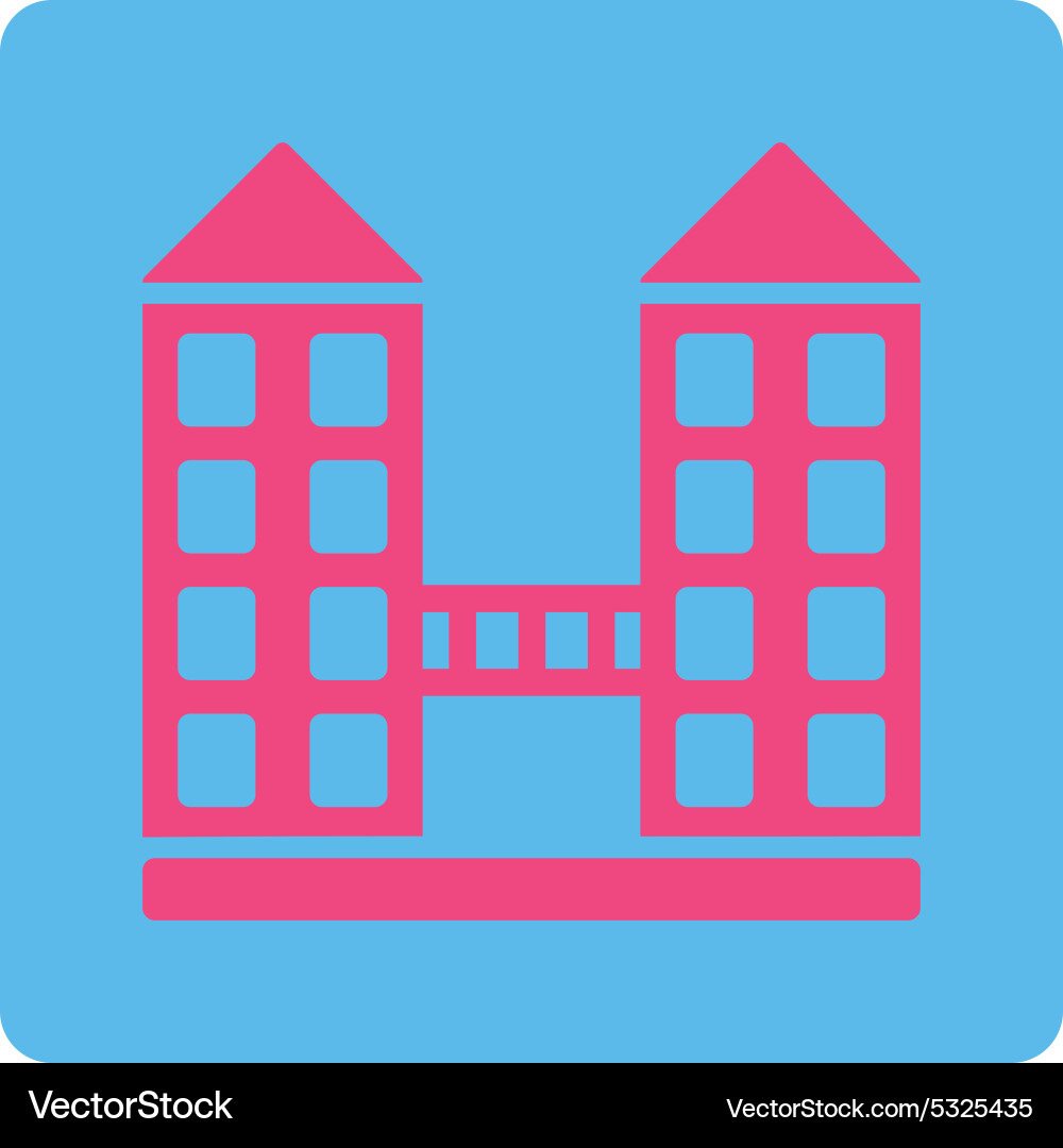 Company icon from commerce buttons overcolor set Vector Image