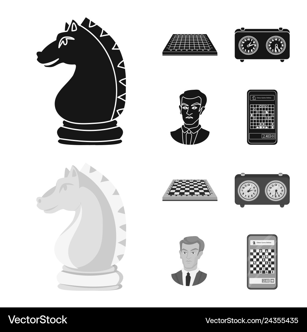 Design of checkmate and thin sign set Royalty Free Vector
