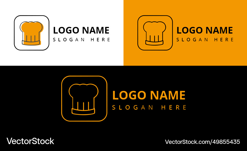 Food chef restaurant logo design template chef Vector Image