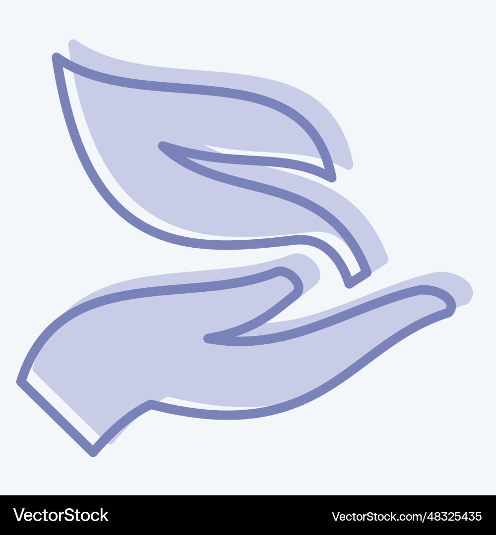 Icon ecology related to climate change symbol two Vector Image