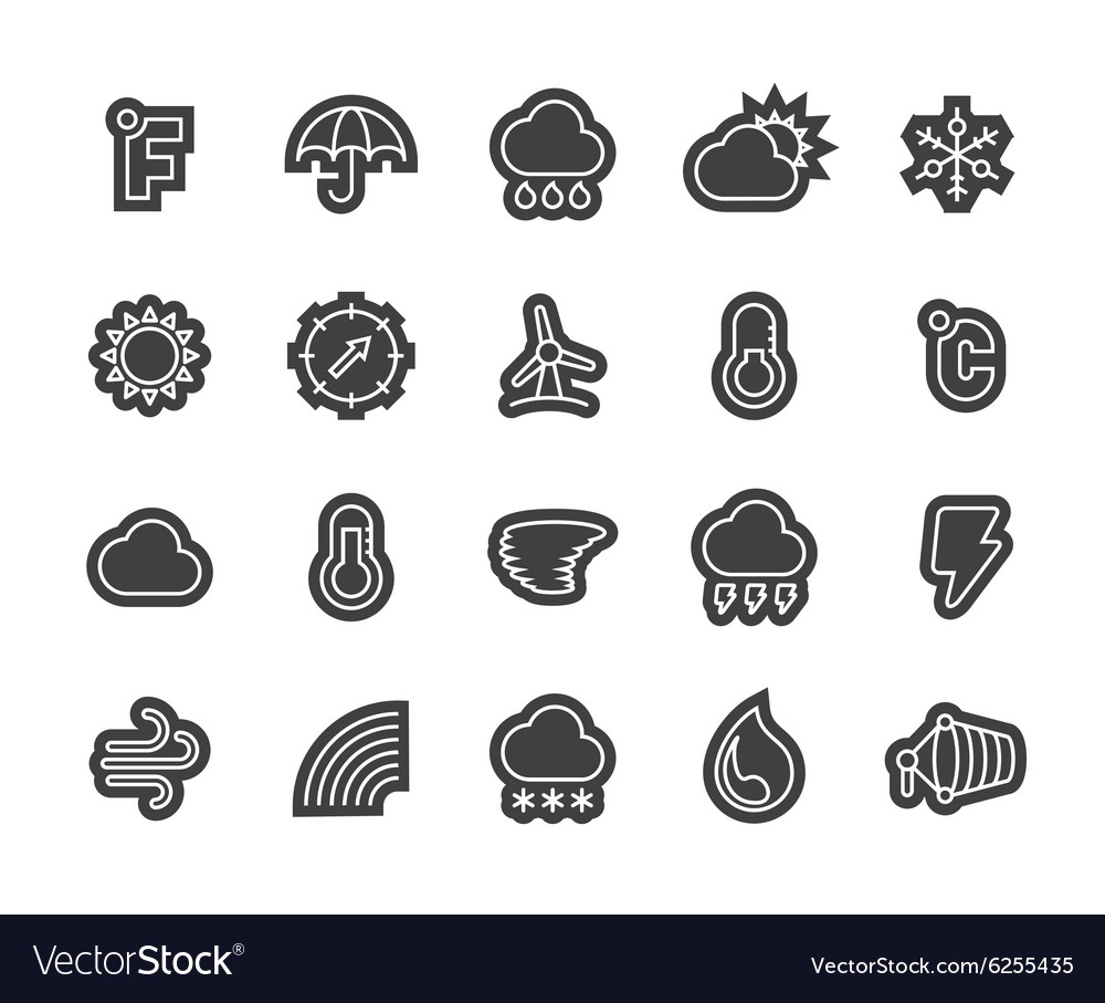 Outline icons thin flat design modern line stroke Vector Image