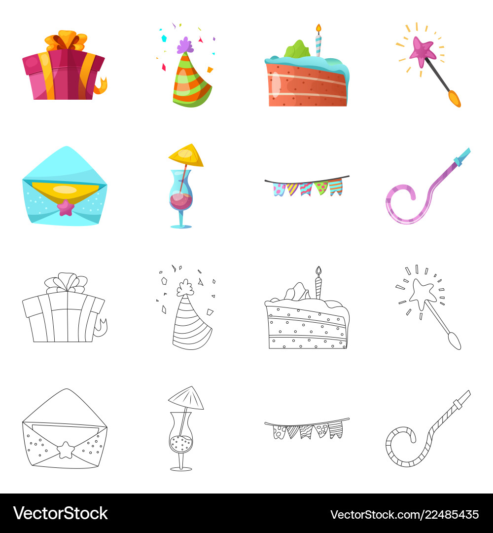 Party and birthday icon Royalty Free Vector Image