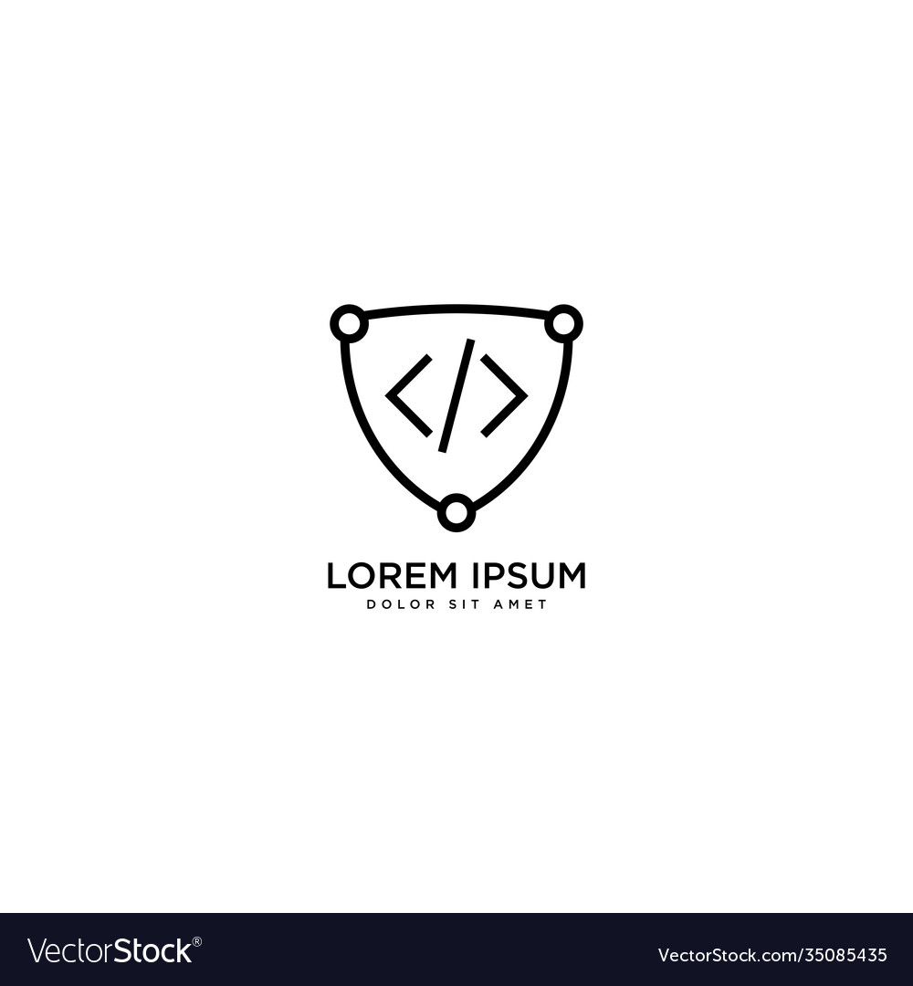 Safe code design shield simple Royalty Free Vector Image