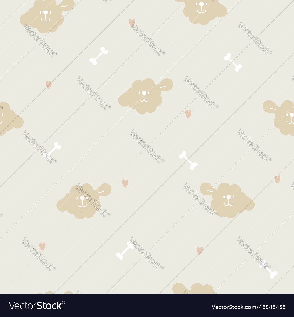 Seamless dog repeat pattern background Royalty Free Vector