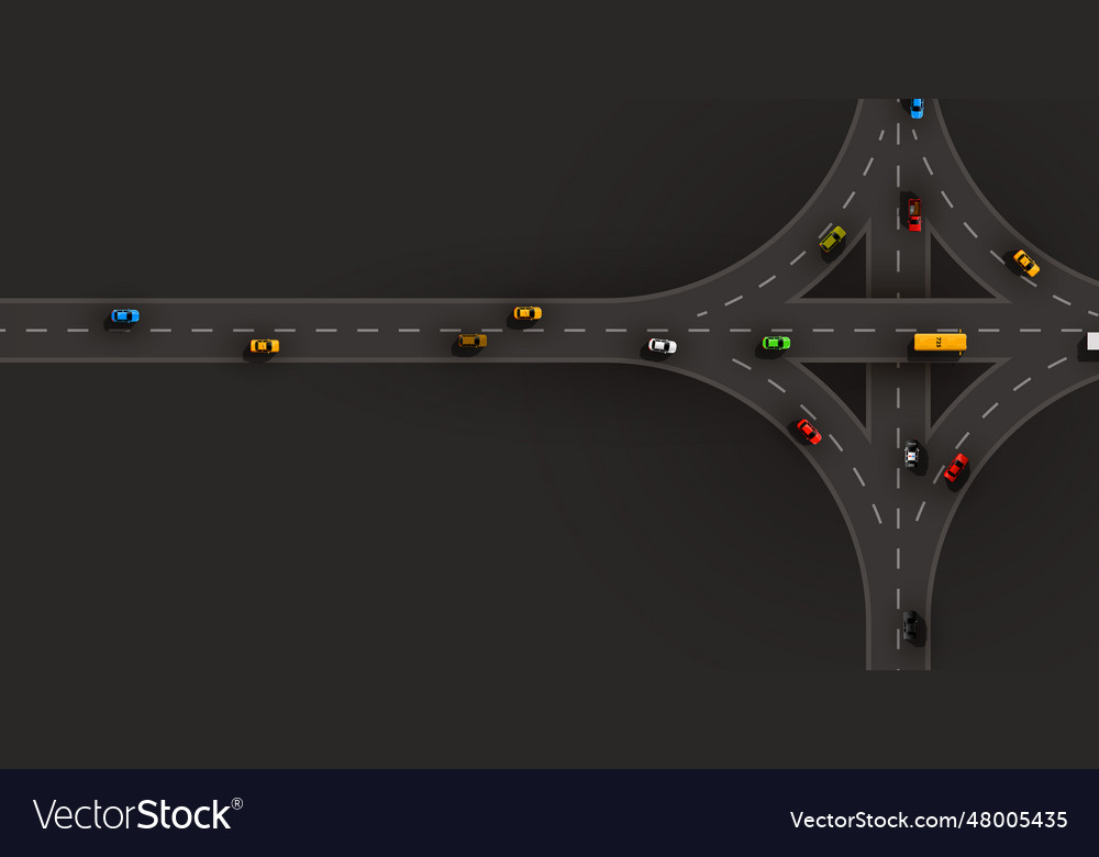 Traffic jam on the road road transport cars Vector Image