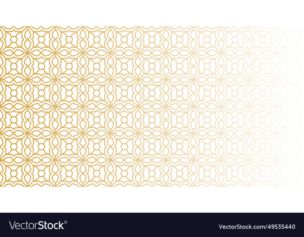 Arabic style golden seamless pattern Royalty Free Vector