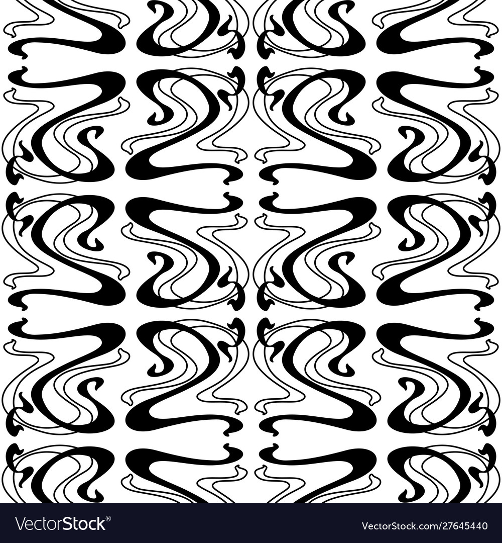 Art nouveau seamless pattern Royalty Free Vector Image