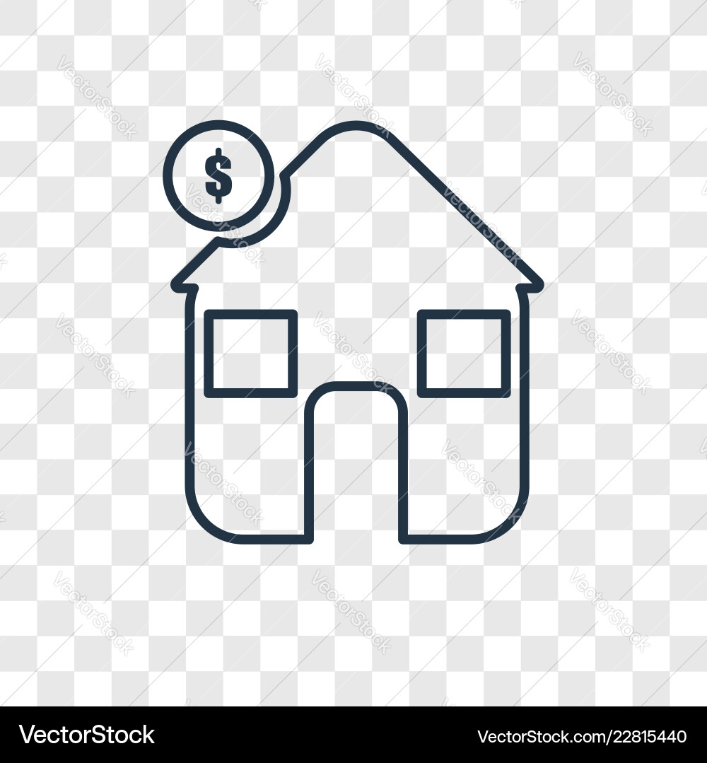 Buy concept linear icon isolated on transparent Vector Image