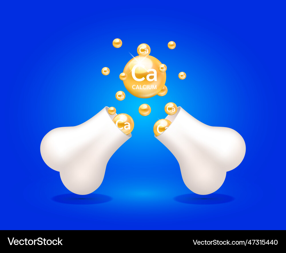 Calcium float out of the bone capsule Royalty Free Vector