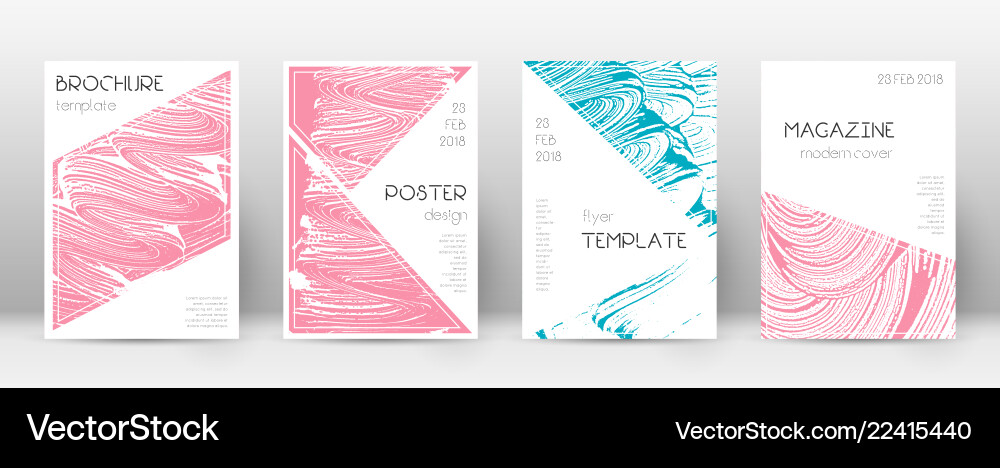 Cover page design template triangle brochure layo Vector Image