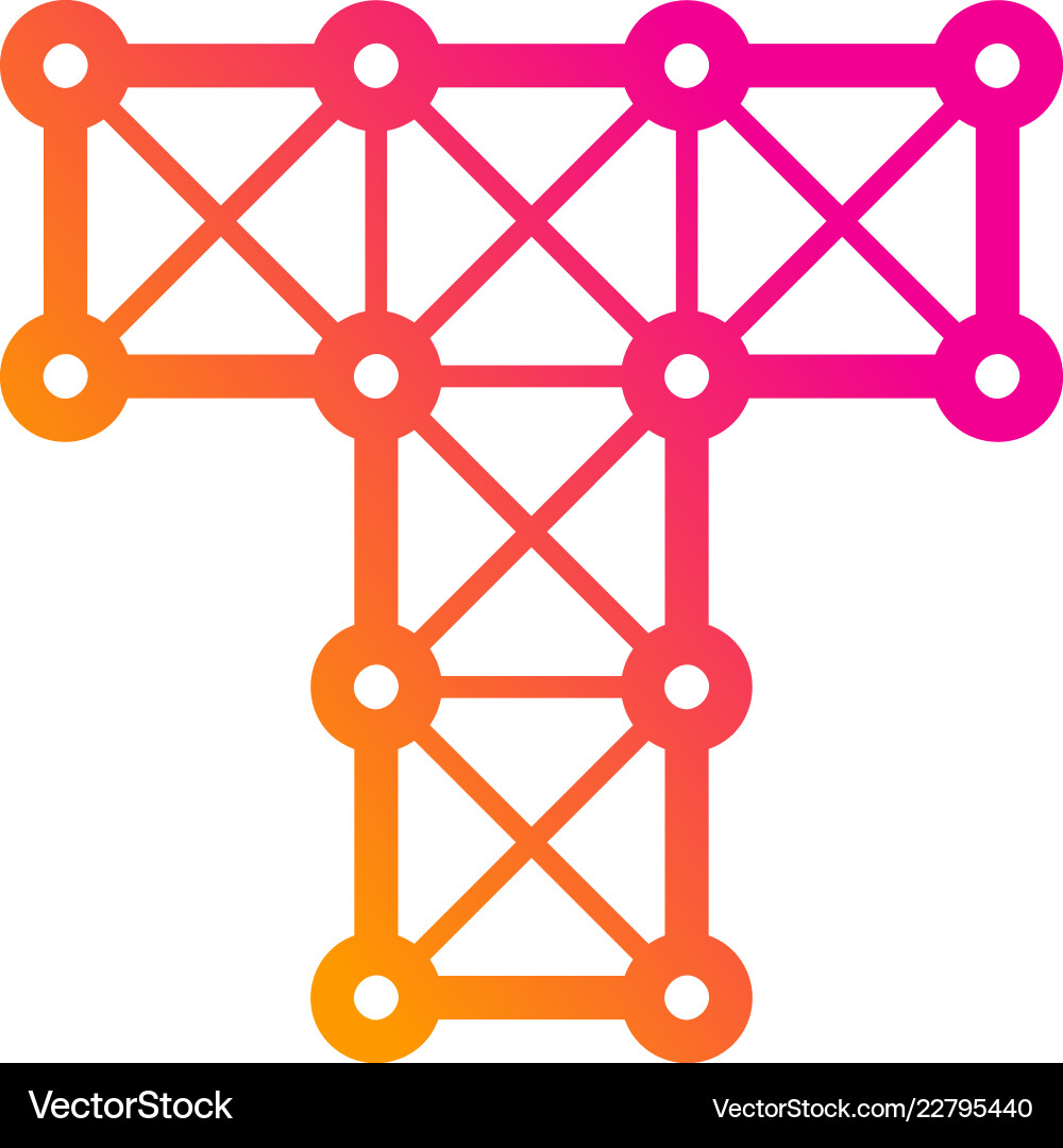 Digital letter t logo icon design Royalty Free Vector Image