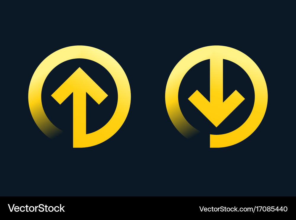 Download upload symbols with arrow Royalty Free Vector Image
