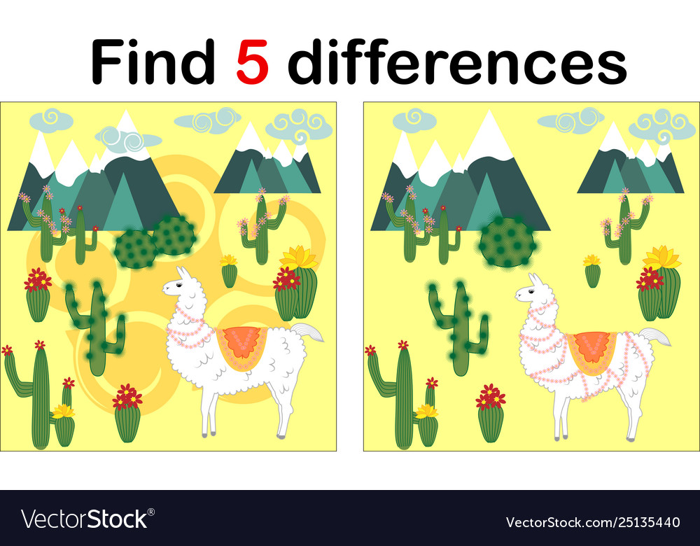 Find differences between pictures Royalty Free Vector Image