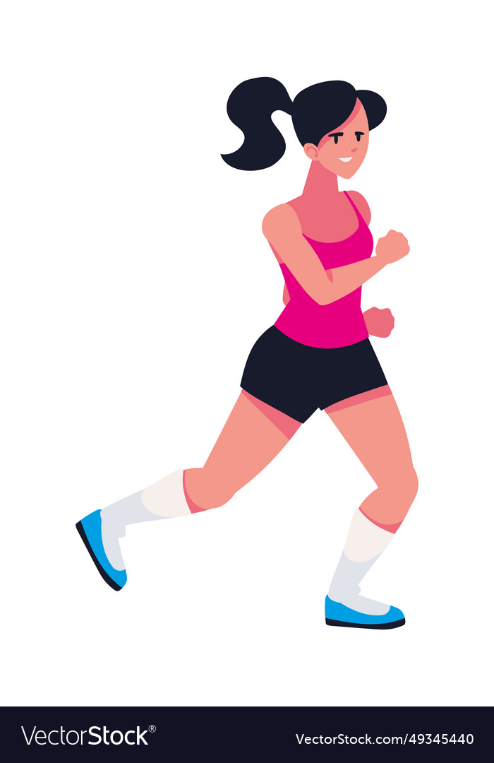 Fitness woman running Royalty Free Vector Image