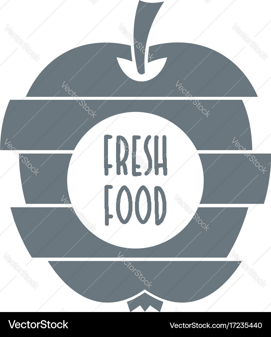 Fresh food logo simple style Royalty Free Vector Image