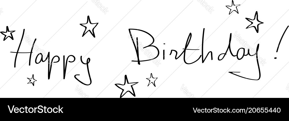 Happy birthday lettering Royalty Free Vector Image