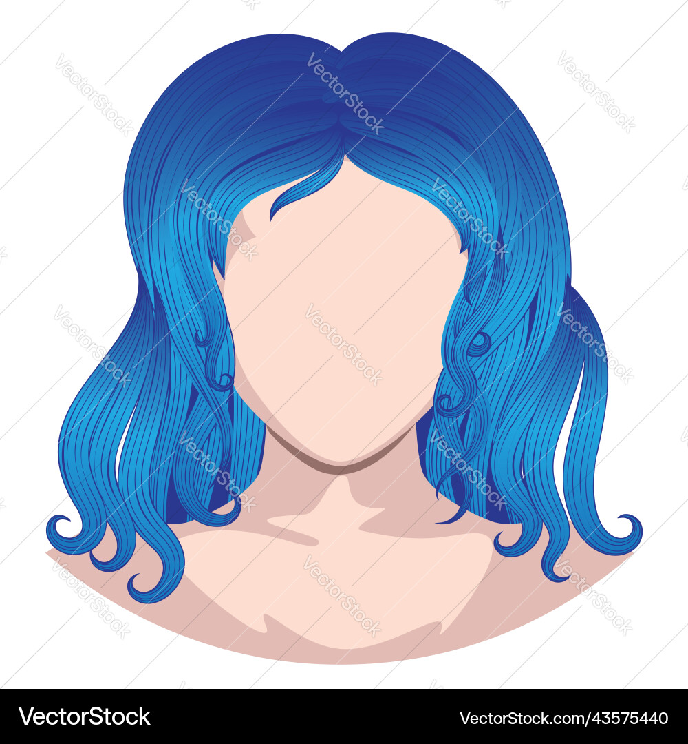 Messy female hairstyle Royalty Free Vector Image