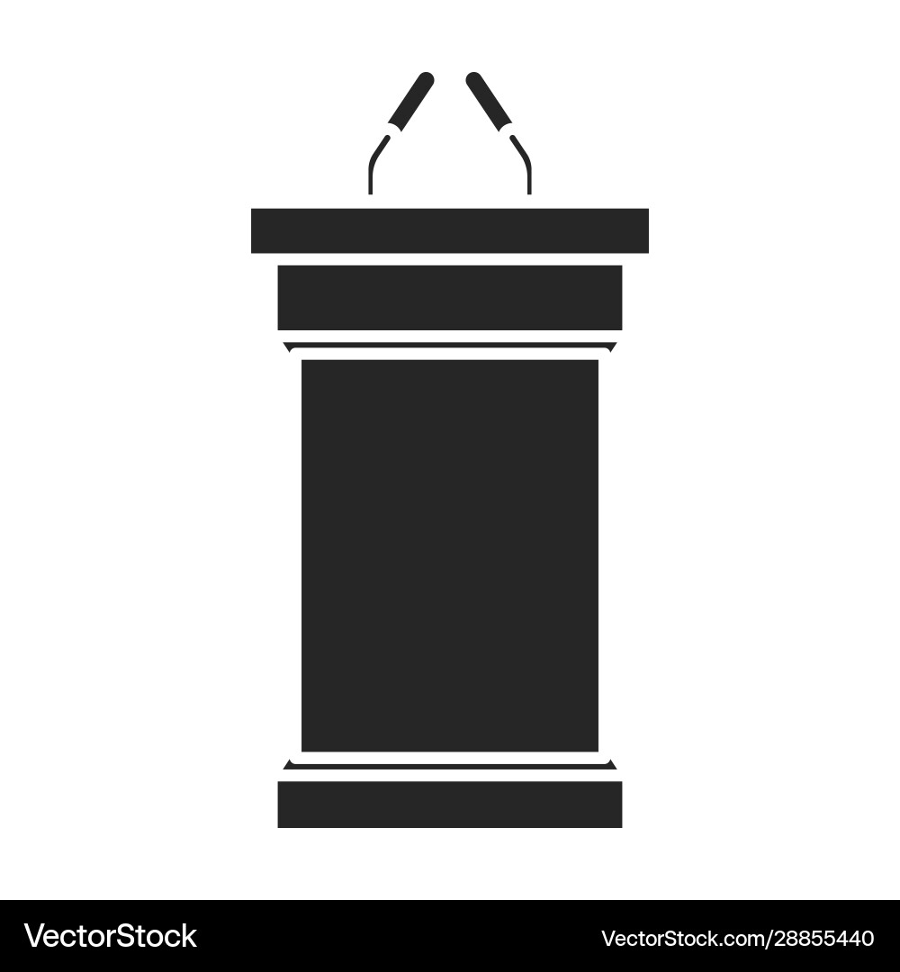 Podium rostrum iconblack icon Royalty Free Vector Image