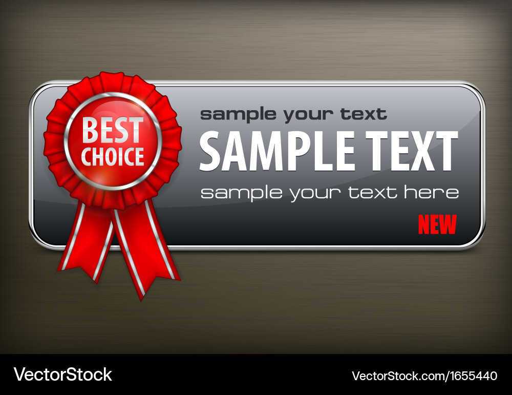 Red award banner on black Royalty Free Vector Image