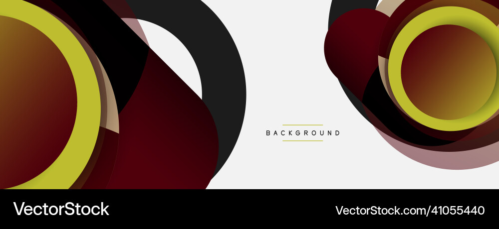 Round shapes circles minimal geometric Royalty Free Vector