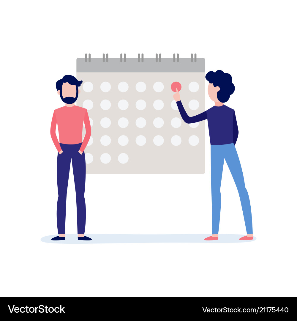 Time organizing and terms of assignment concept Vector Image