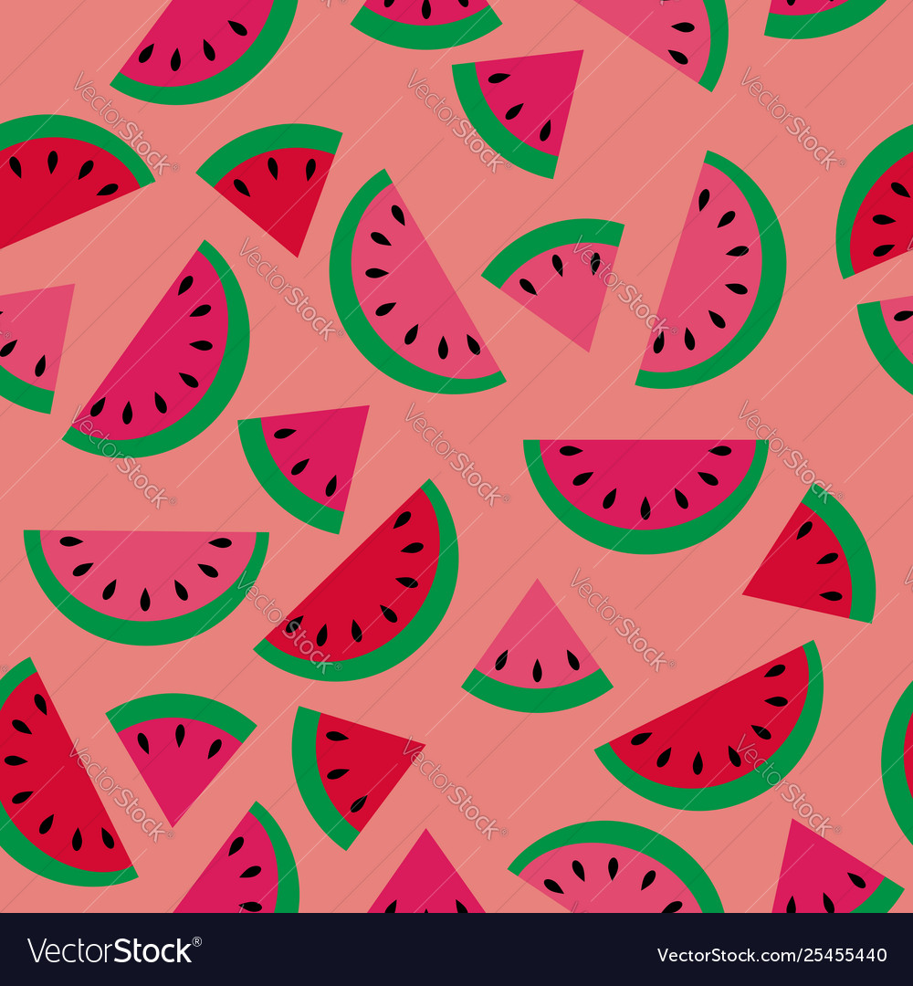 Watermelon seamless pattern Royalty Free Vector Image